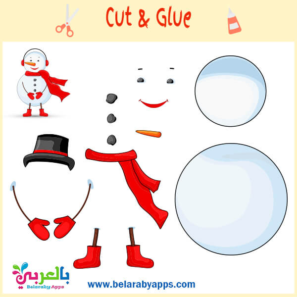Free Printable Cut And Paste Snowman