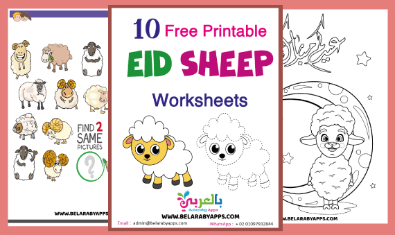 Free!- Printable Eid Sheep Worksheets for Kindergarten ⋆ BelarabyApps